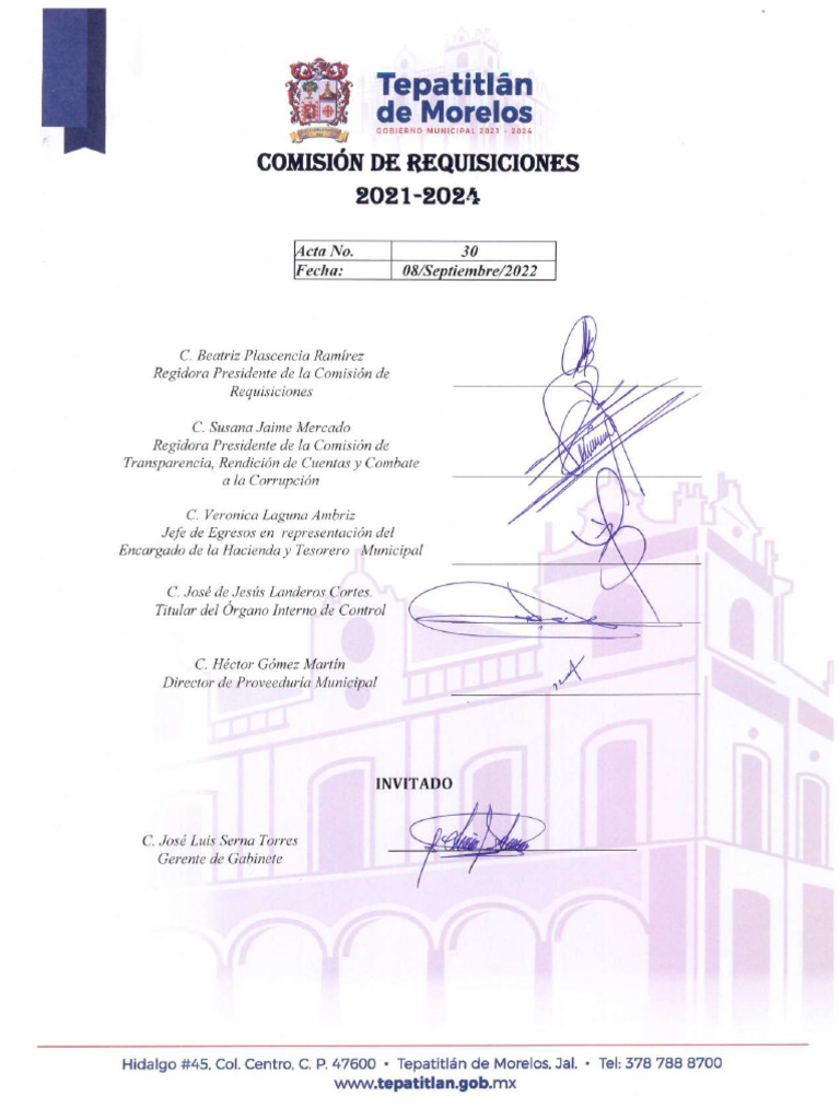 31.acta.n30 Comisión de Requisiciones | PDF