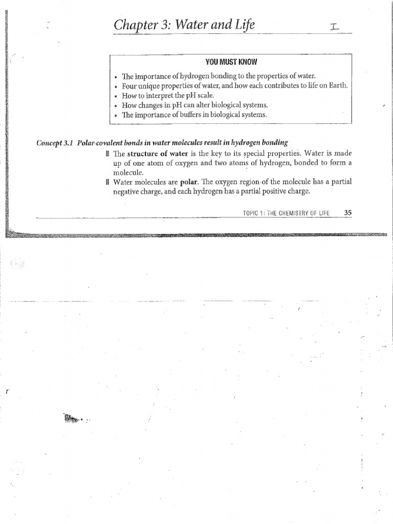 Water and Life Questions | PDF