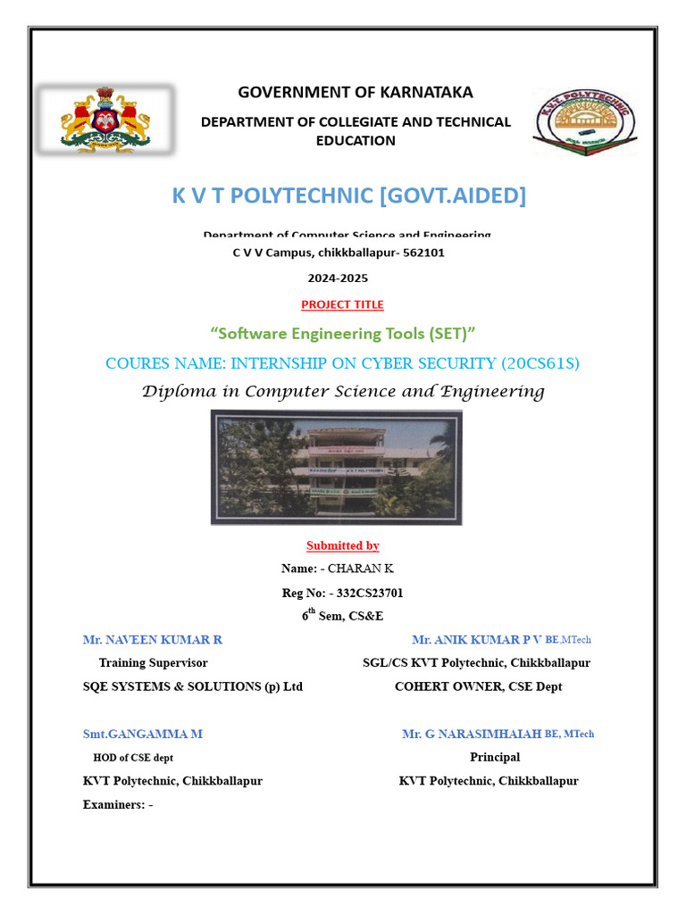 Front Page For Report 2 (1) CHARAN | PDF