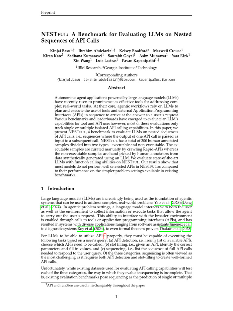 Nestful Nested API Calls Benchmark | PDF | Parameter (Computer ...