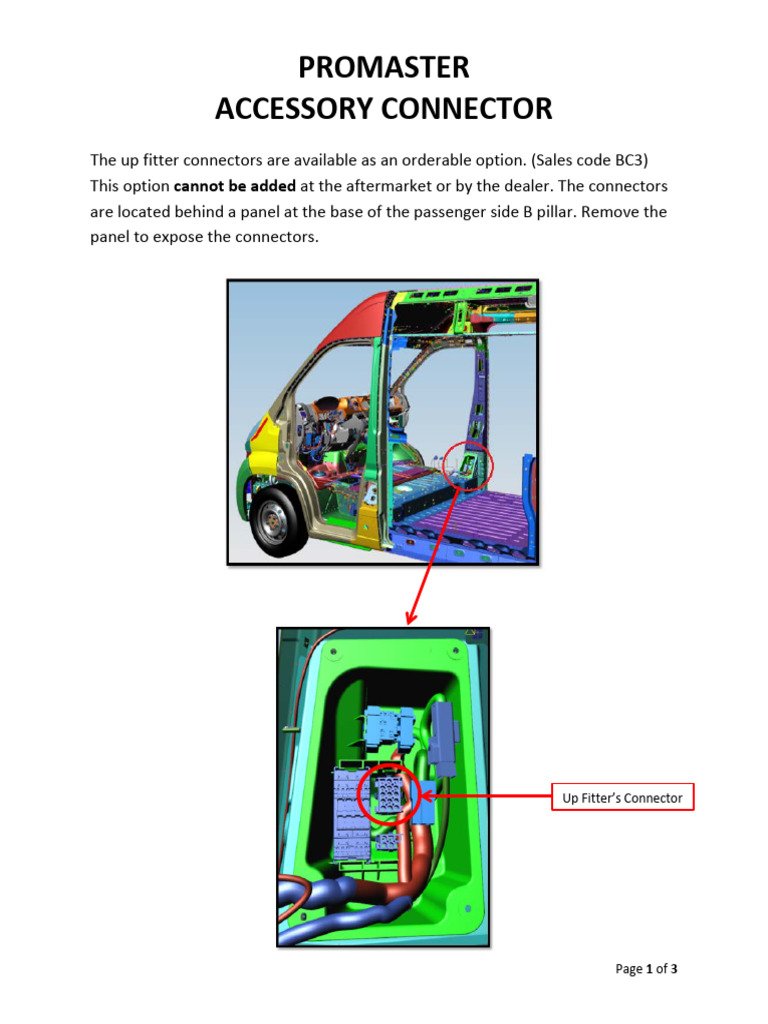 ProMaster Upfitter Connector Guide | PDF | Electrical Connector ...