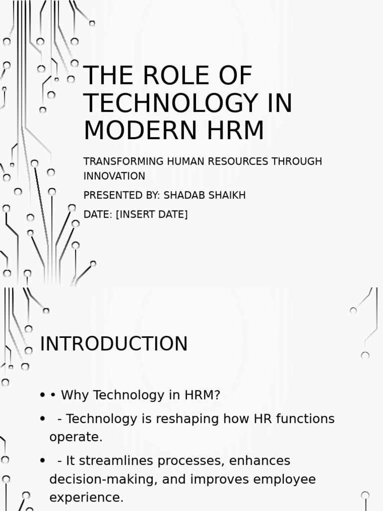 Technology's Impact on Modern HRM | PDF | Human Resource Management ...