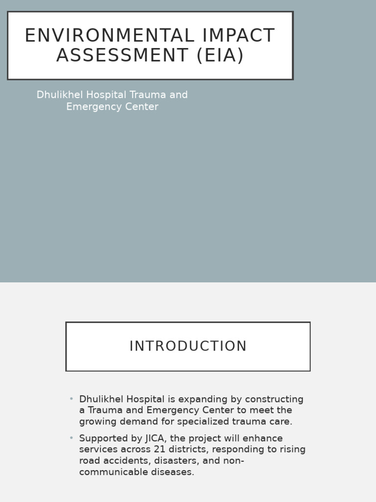 EIA for Dhulikhel Trauma Center Expansion | PDF | Environmental Impact ...