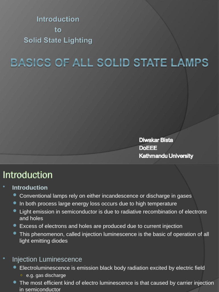 10 Basics of All Solid State Lamps | PDF | Light Emitting Diode | Band Gap