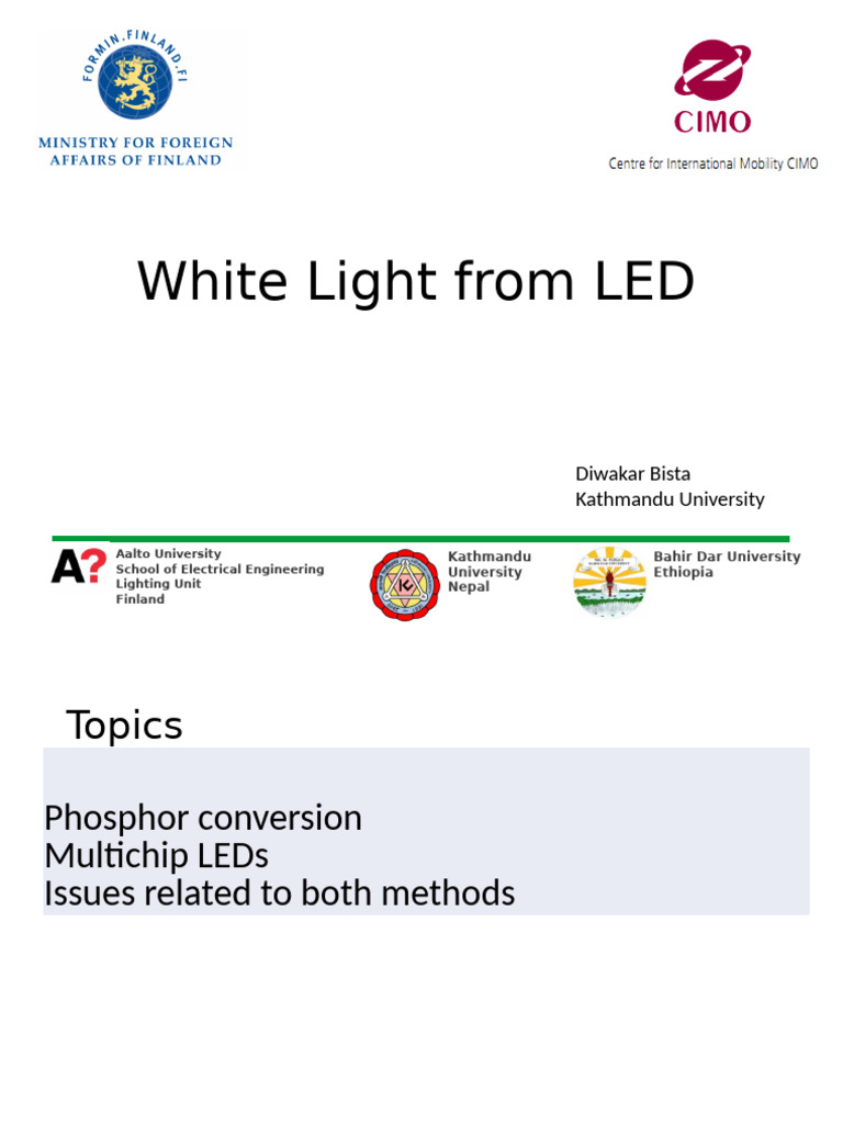 White Light Generation in LEDs | PDF | Light Emitting Diode | Color