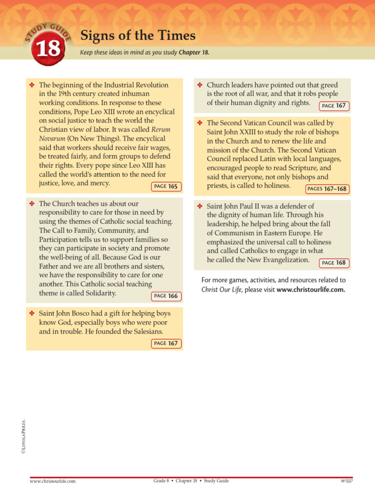 Christourlife2016 Study GD g8 ch18 | PDF | Catholic Church | Catholic ...
