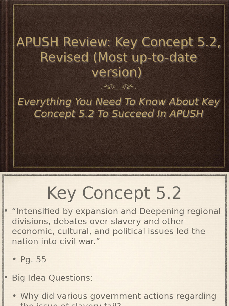 APUSH Review Key Concept 5.2 Revised Most Up To Date Version Ipad | PDF ...