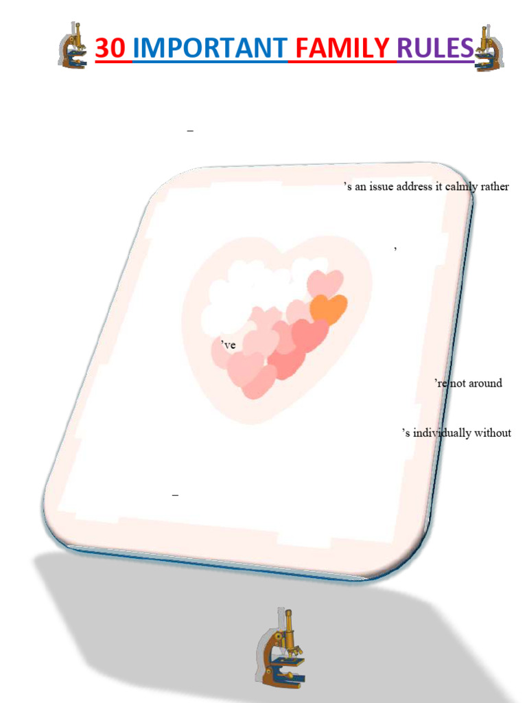 30 Important Family Rules | PDF