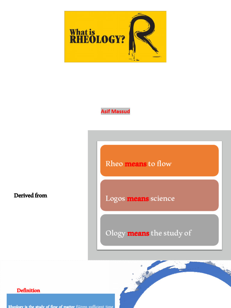 Rheology | PDF | Viscosity | Shear Stress