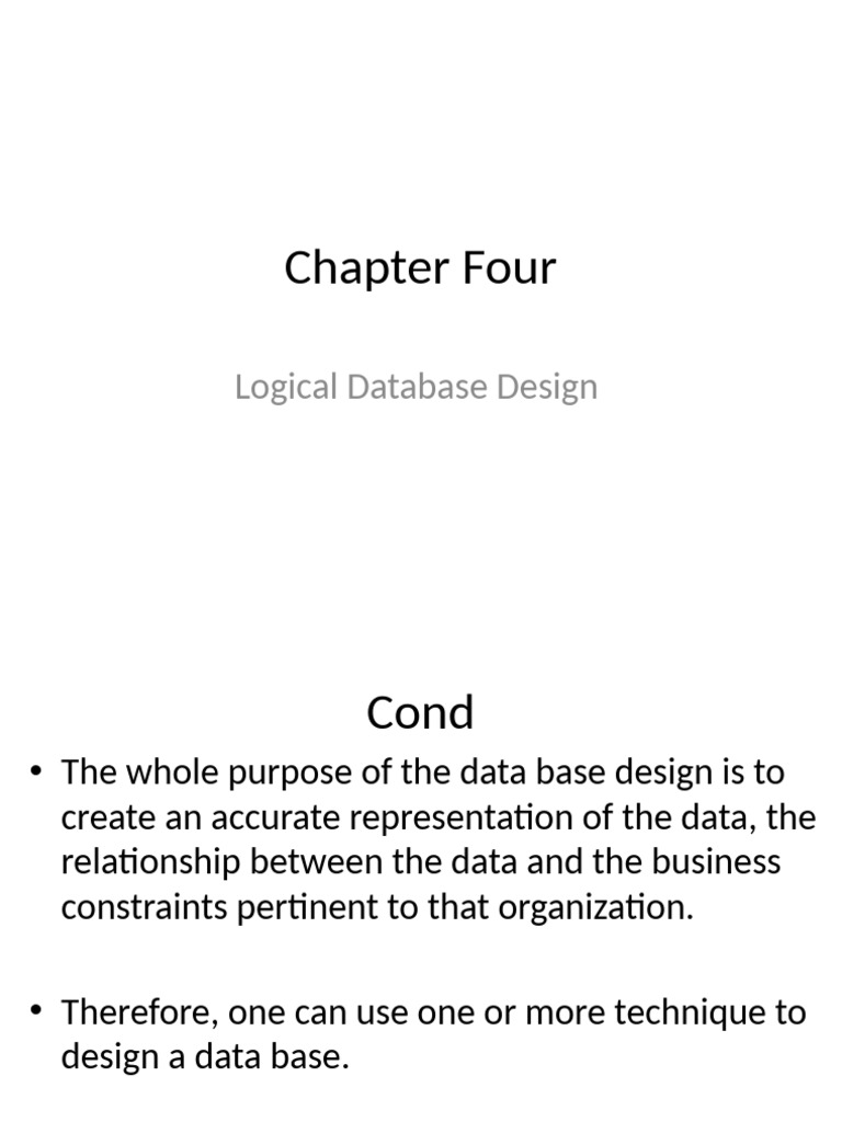 Chapter Four DB Normalization 2014 | PDF | Databases | Data