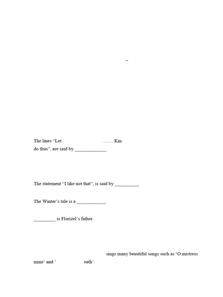 Model Exam March 2025.docx-1 | PDF | Othello | Twelfth Night