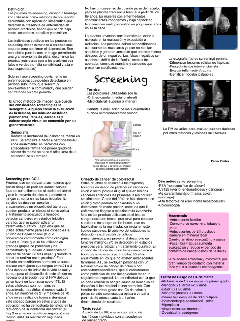 Pruebas de Screening para Cáncer | PDF | Cáncer colonrectal | Cáncer