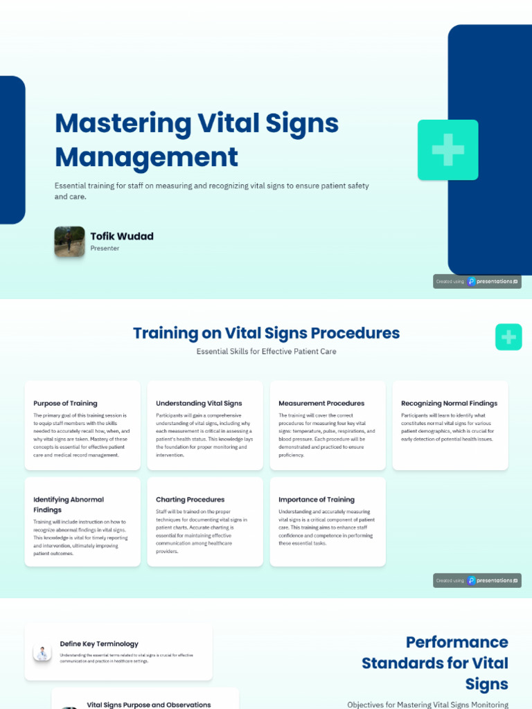 Vital Signs Training Overview | PDF