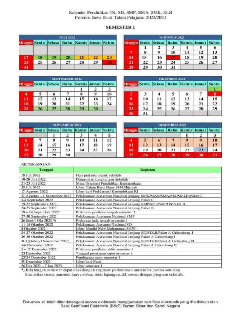 Kalender Pendidikan | PDF