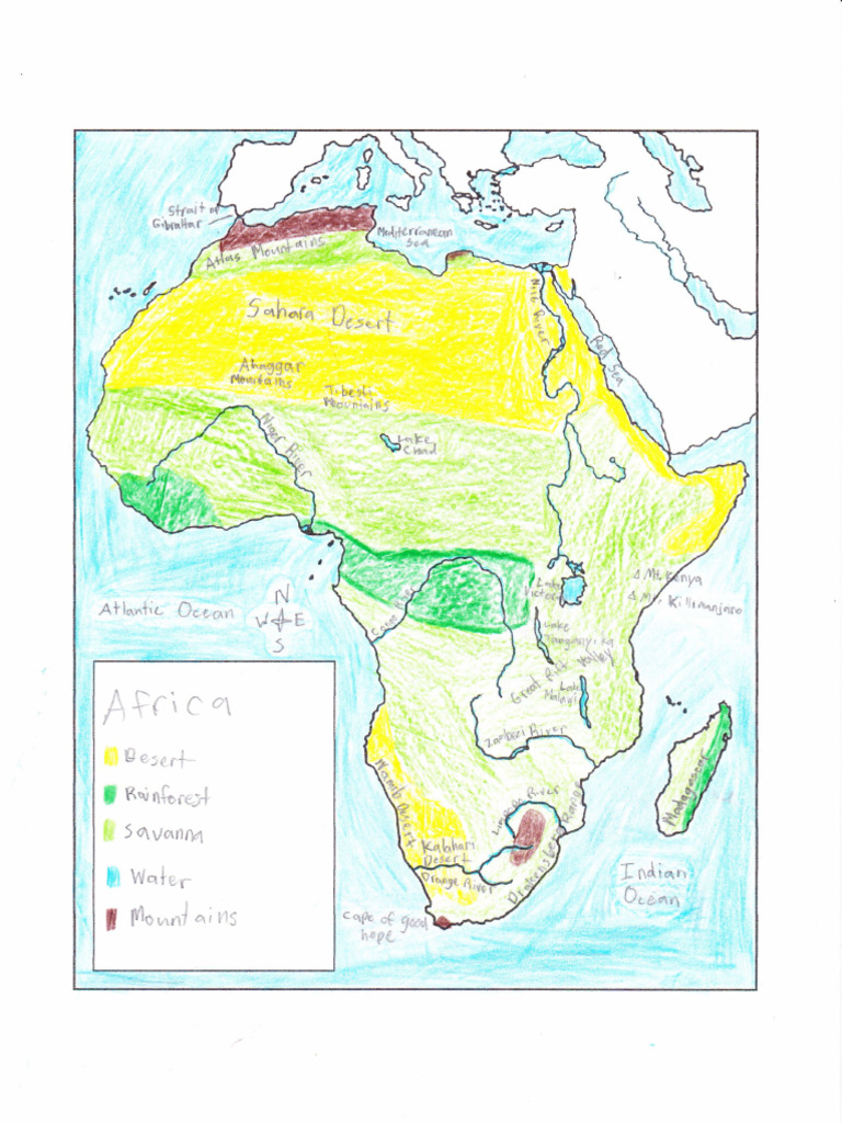 World History - Africa Map - Completed | PDF