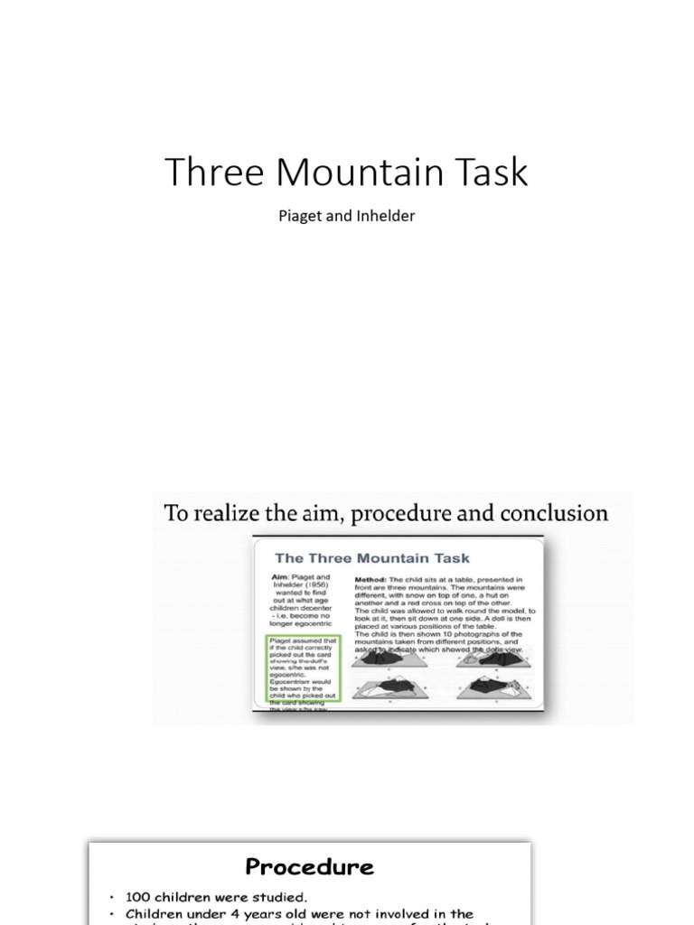 Three Mountain Task PDF | PDF