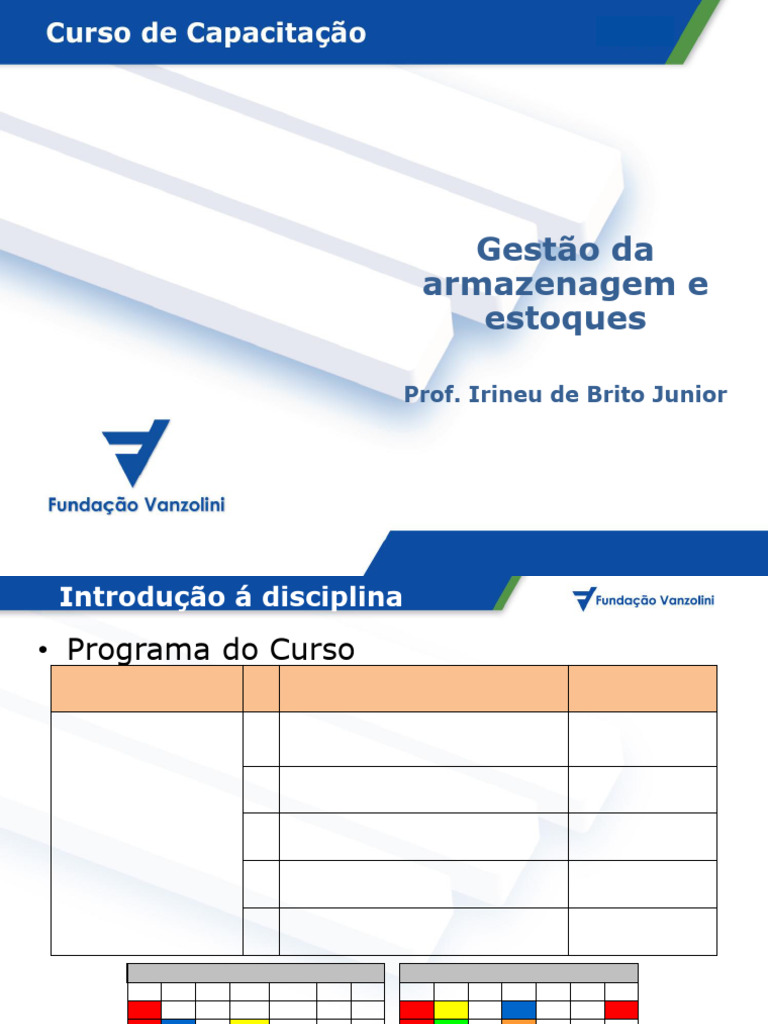 Aula 01 - Gestão Estoque - On Line - Movimentacao - Armazenagem - e - PCP - 2013 - Aula - 1 ...