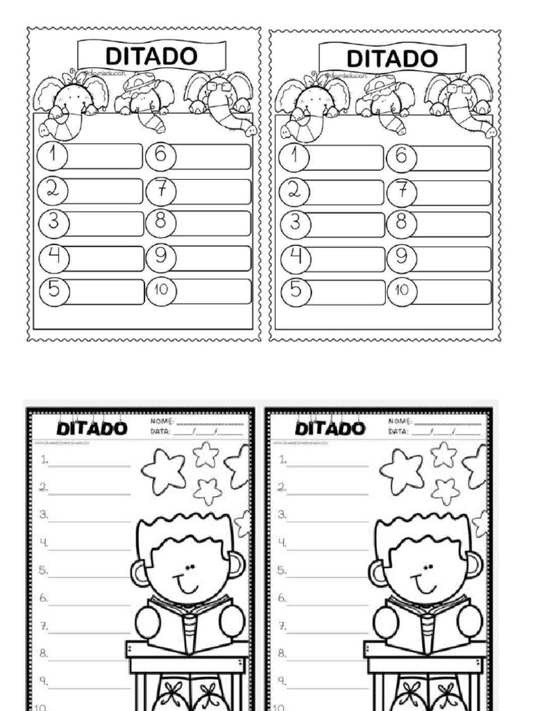 FOLHA DE DITADO | PDF