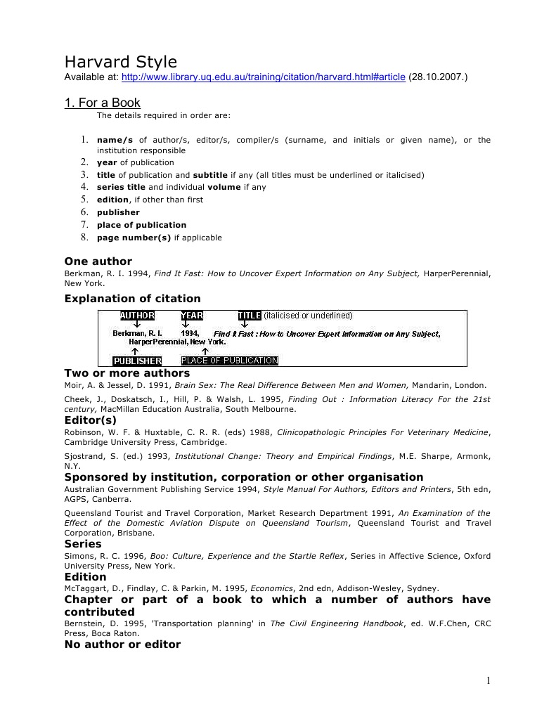 Harvard Style | PDF | Citation | Publishing