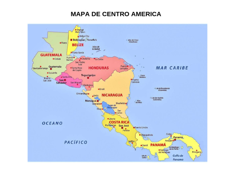 MAPA DE CENTRO AMERICA | PDF