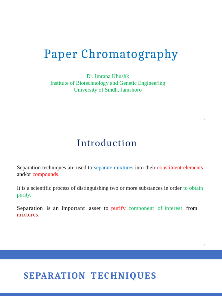 Paper Chromatography | PDF | Chromatography | Proteins