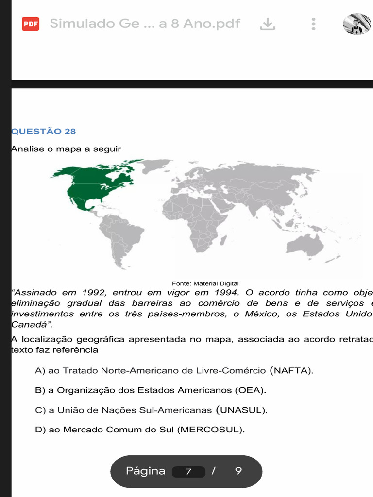 Análise do NAFTA e sua Geografia | PDF