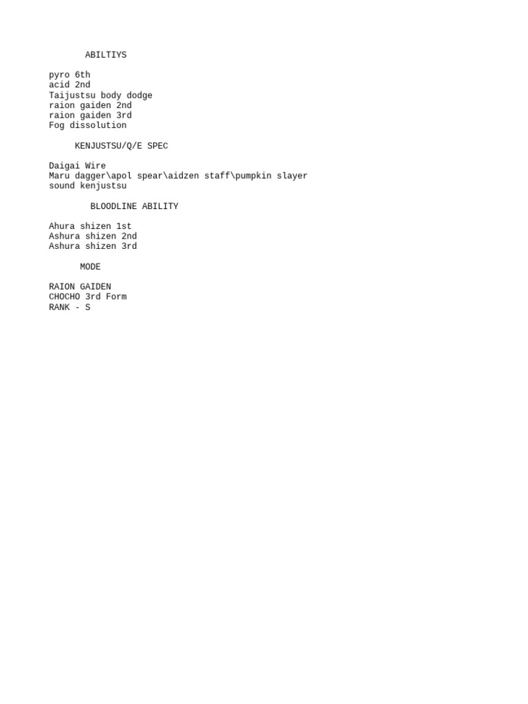 Move Set | PDF