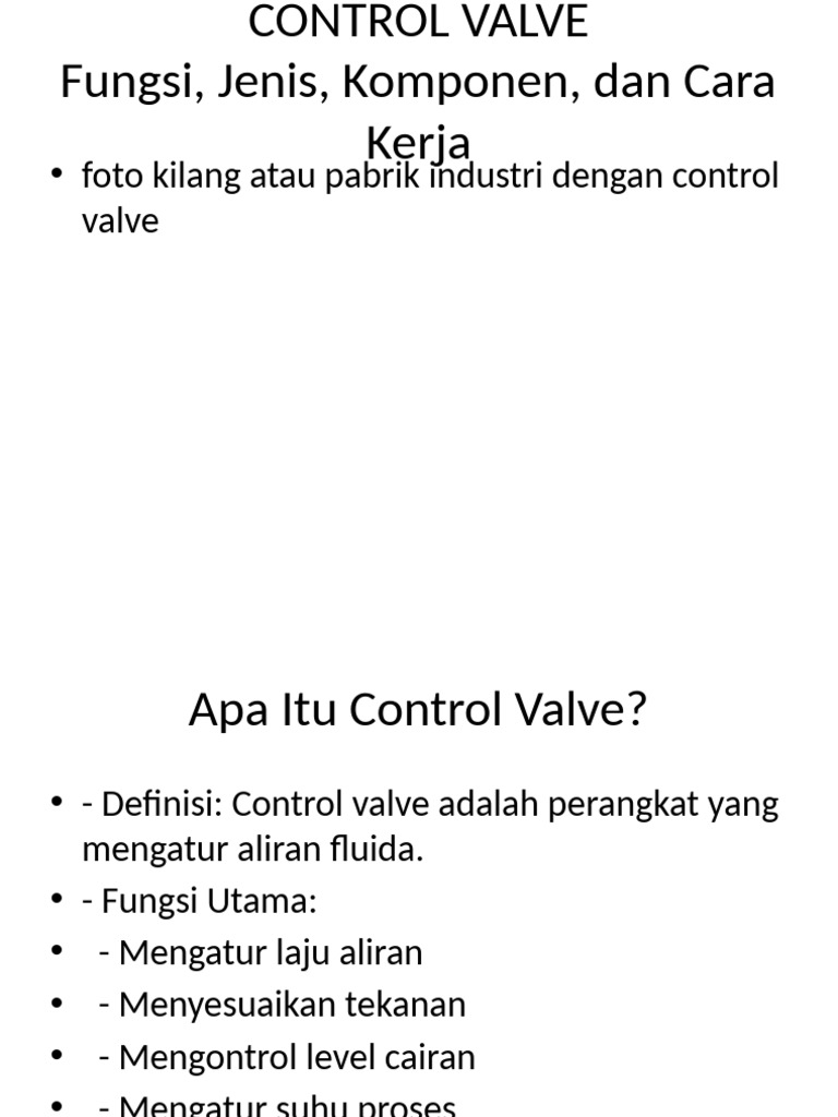 Control Valve Profesional Animasi Simple Final | PDF
