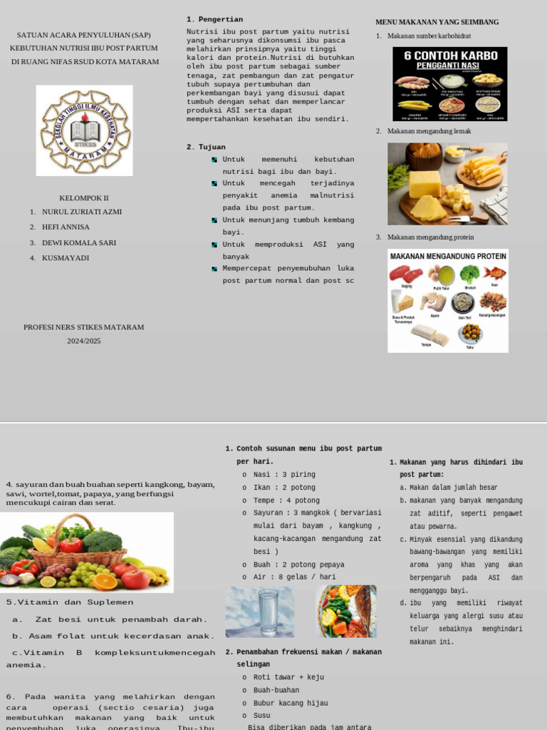 LEAFLET NUTRISI BUMIL | PDF