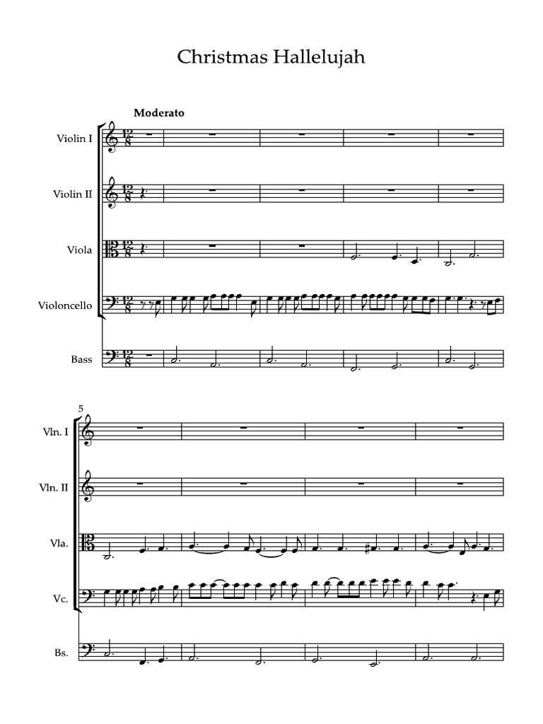 Christmas Hallelujah - Full Score | PDF