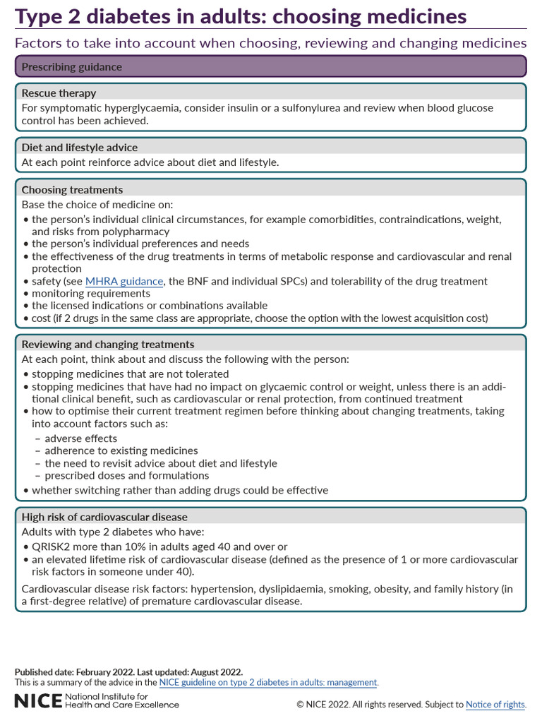 NICE DM NOTES - 2023 - Guidelines - For - Adults - and - Children | PDF ...