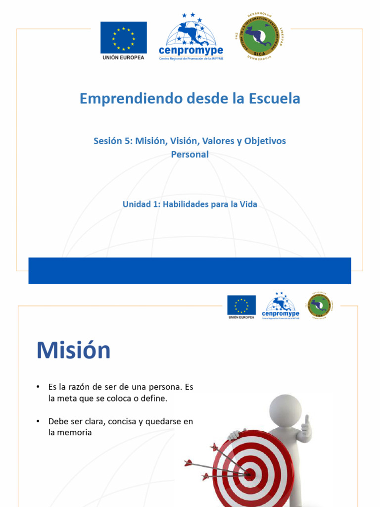Misión, Visión y Objetivos Personales | PDF