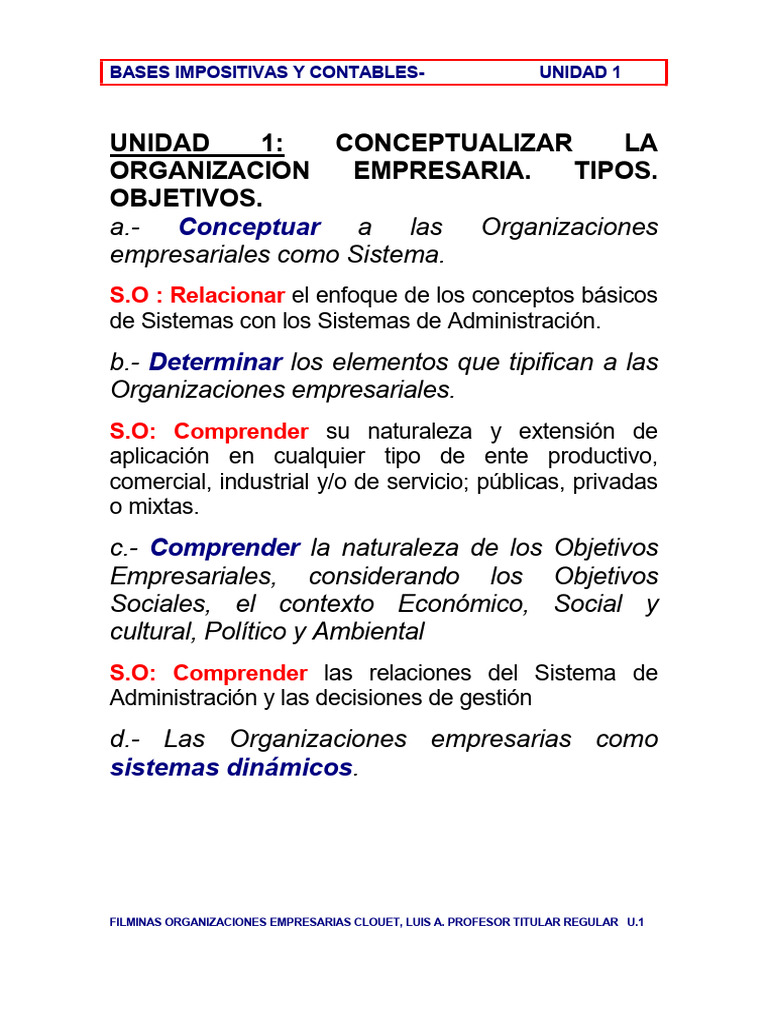 Bases Imposit - Unidad 1 - Filminas | PDF | Contabilidad | Business