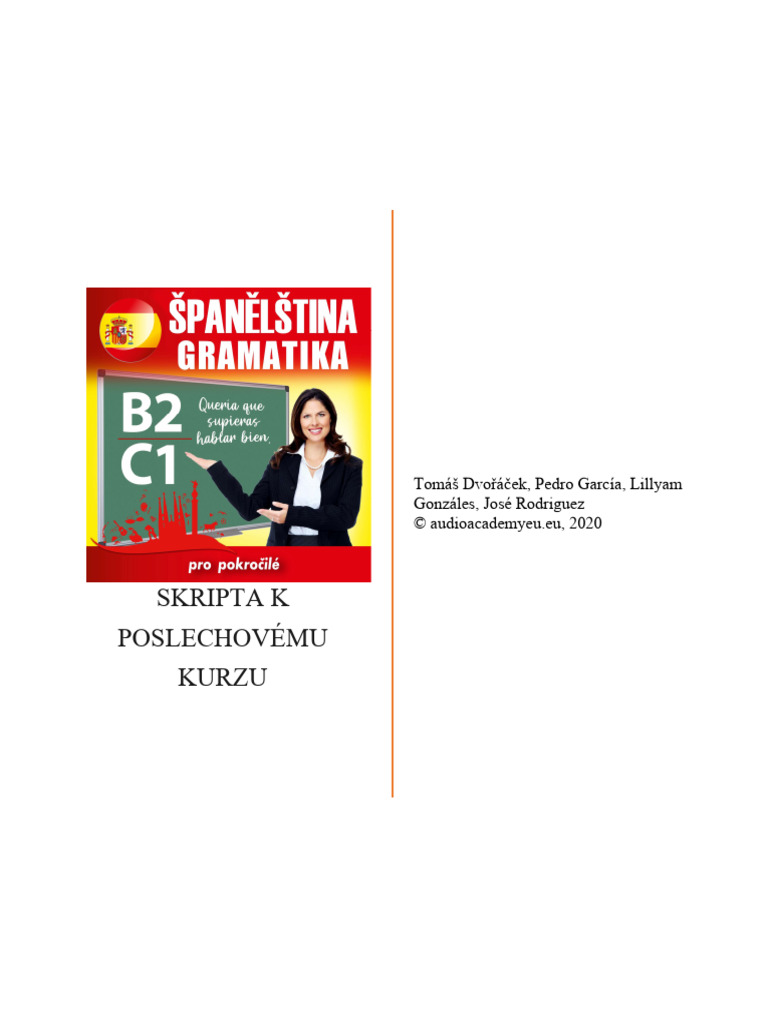 Audioacademyeu Skripta Spanelstina Gramatika B2 C1 | PDF