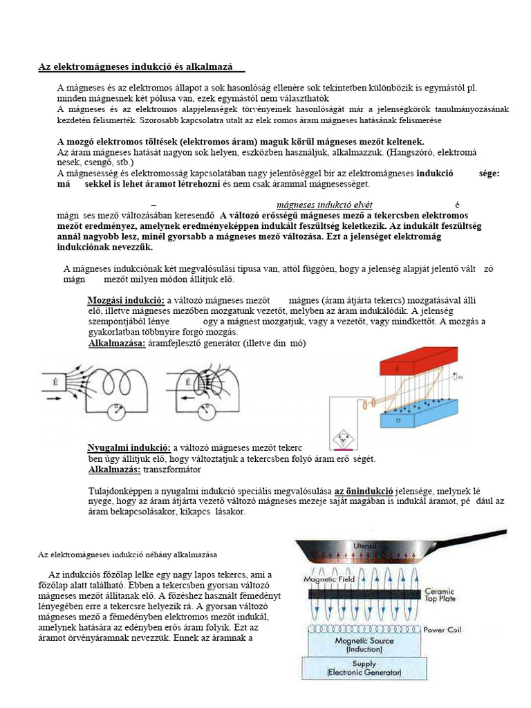 Generátorok És Motorok 2. Doc Másolata | PDF