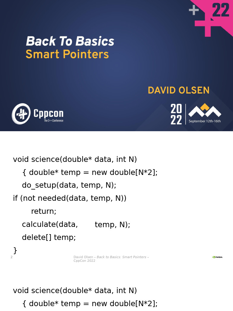 Olsen Smart Pointers CppCon22 | PDF | Pointer (Computer Programming) | Computing
