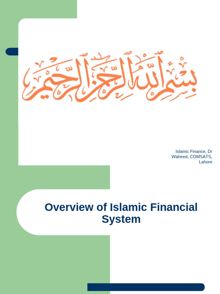 Ch 1 -Overview of Islamic Financial System | PDF | Islamic ...