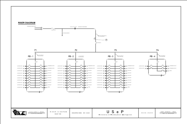 Electrical Installation Details With Riser Diagram Cad Drawing Details