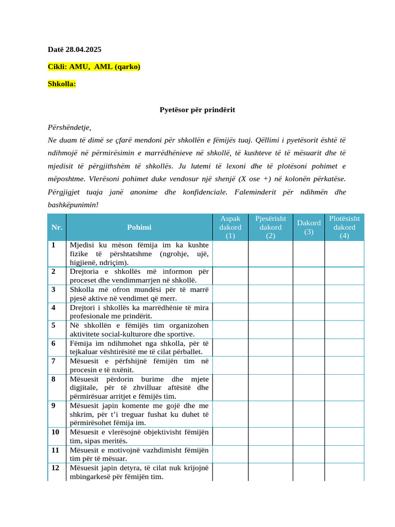 Pyetesor Prindi 2025 | PDF