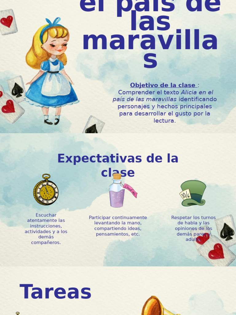 Alicia en El País de Las Maravillas | PDF | Las aventuras de Alicia en ...