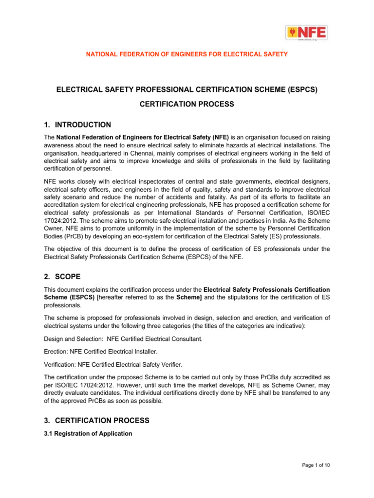 Electrical Safety Certification Process | PDF | Safety | Certification