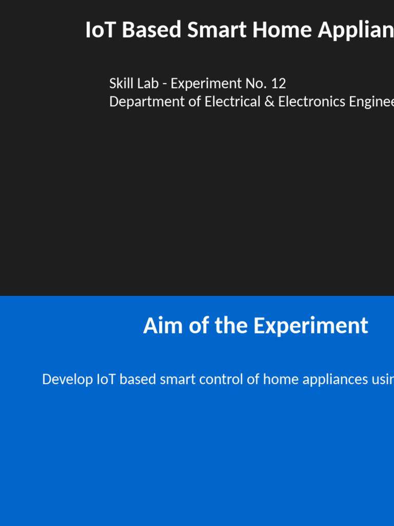 Stylish IoT Smart Home Presentation | PDF