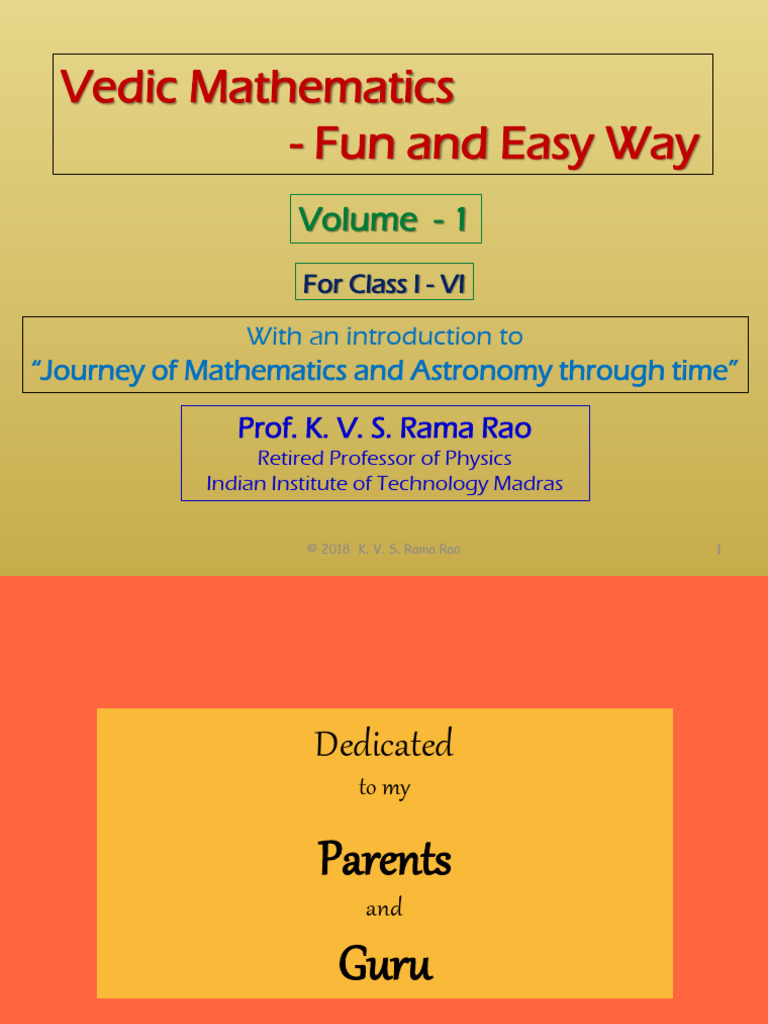 Vedic Math | PDF | Pi | Numbers