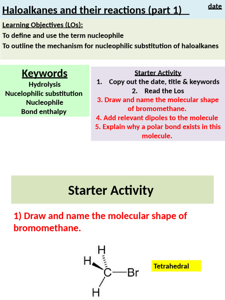 Haloalkanes and Their Reactions - Part 1 | PDF | Chemical Reactions ...