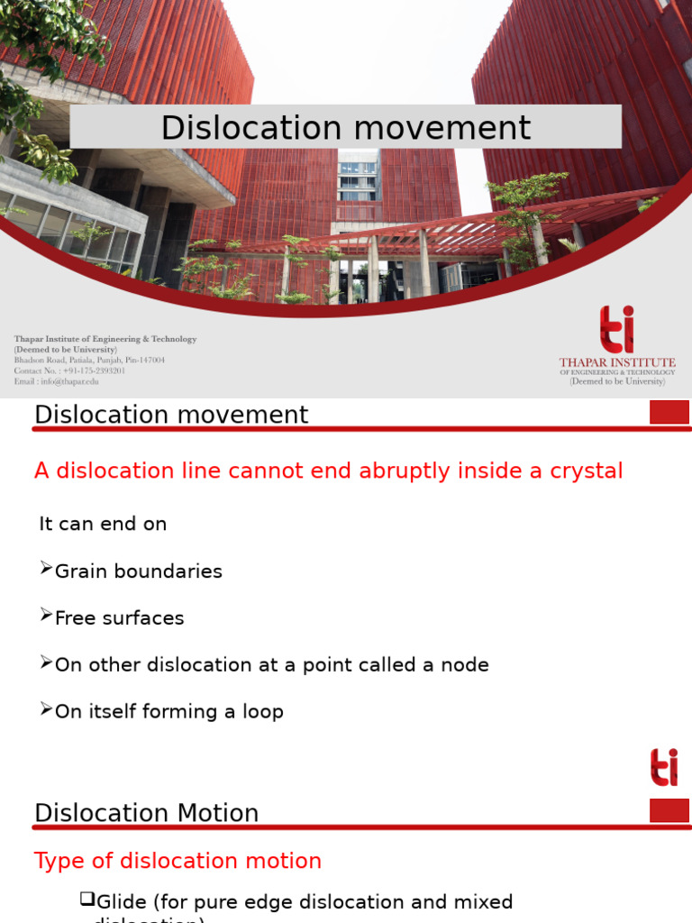 Lecture 23 Line Defects Dislocation Movement | PDF | Dislocation ...