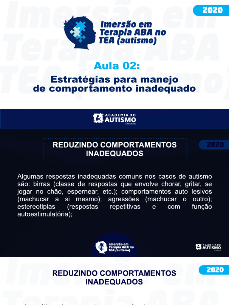 Terapia ABA Estrategias para Manejo de Comportamento Inadequado Vol 2 | PDF