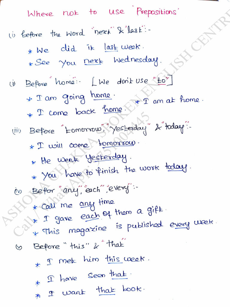 Preposition Doc 4 | PDF