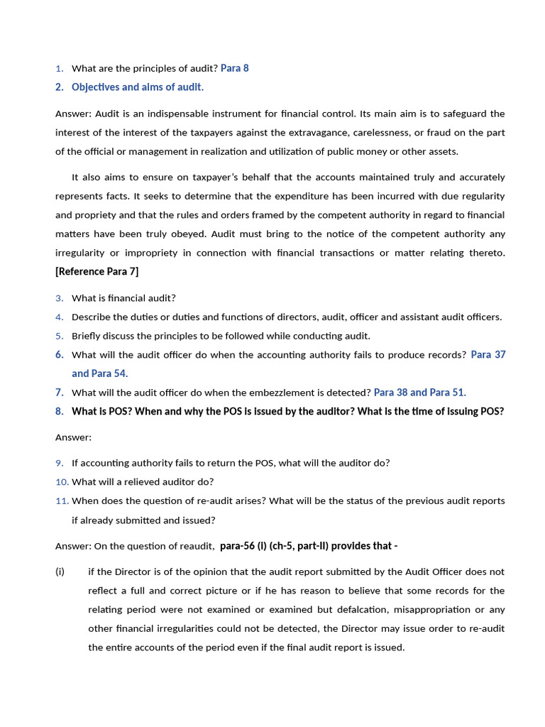 Audit Manual Final Hour Notes | PDF | Audit | Auditor's Report