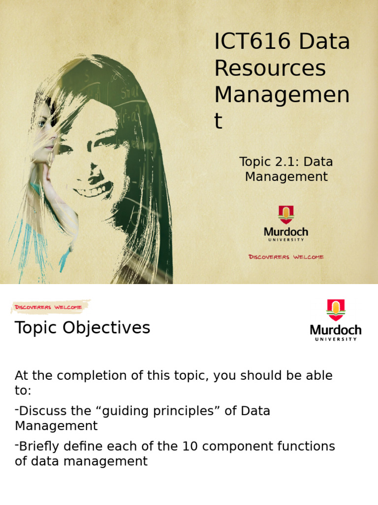 ICT616 Topic 02 - 1 - Data Management | PDF | Data | Information Technology