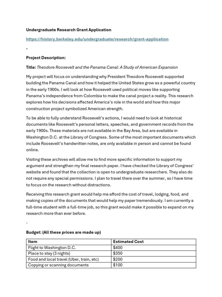 Mock Grant Proposal | PDF